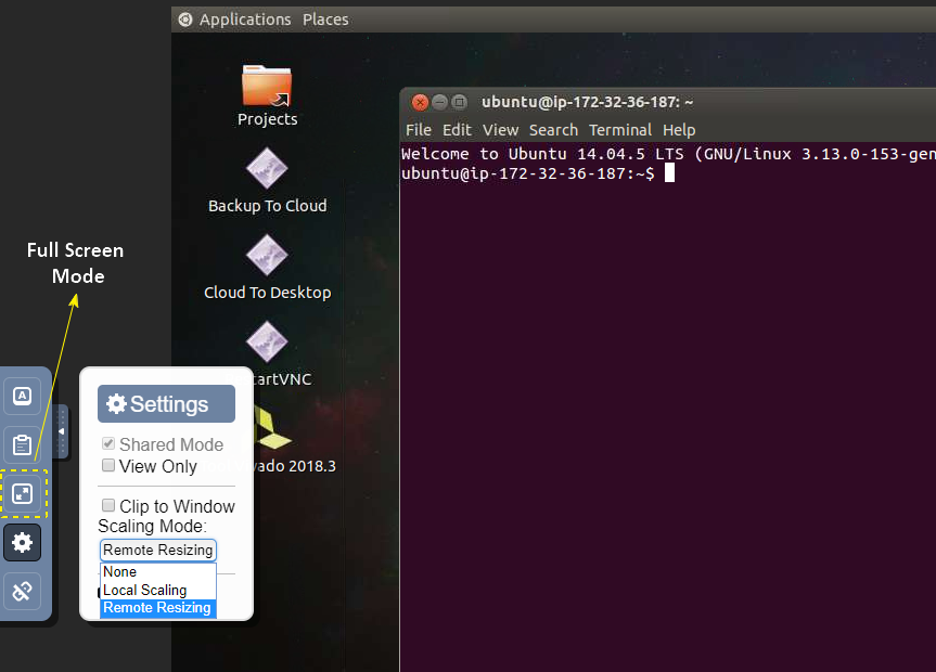 How to change the geometry or display resolution of the AILab desktop ...